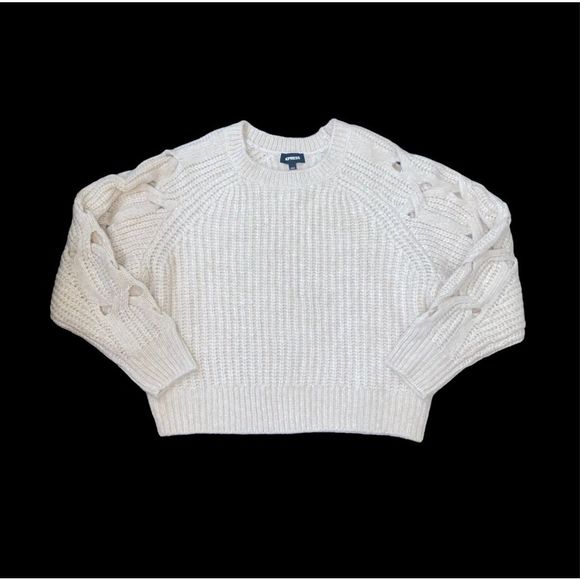 Express | Sweaters | New Express Open Cable Raglan Sleeve Sweater L ...